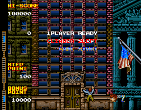Screenshot of Crazy Climber 2 (Arcade, 1988) - MobyGames
