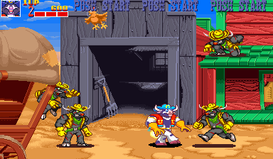 Screenshot of Wild West C.O.W. Boys of Moo Mesa (Arcade, 1992) - MobyGames