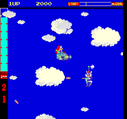 Screenshot of Acrobatic Dog-Fight (Arcade, 1985) - MobyGames