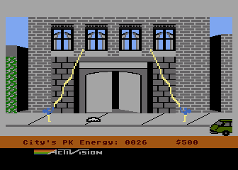 Screenshot of Ghostbusters (Atari 8-bit, 1984) - MobyGames
