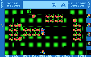 Screenshot of Mr. Dig (Atari 8-bit, 1984) - MobyGames