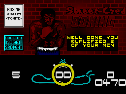 Screenshot of Street Cred Boxing (ZX Spectrum, 1989) - MobyGames