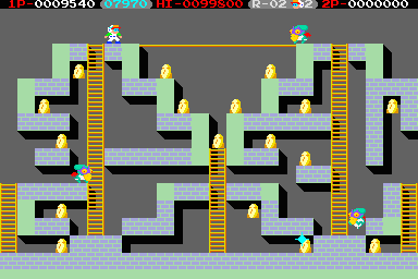 Screenshot of Lode Runner: Golden Labyrinth (Arcade, 1985) - MobyGames