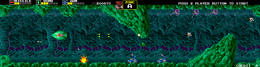 Screenshot of Darius (Arcade, 1987) - MobyGames