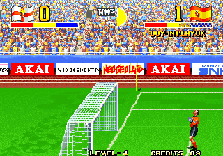 Screenshot of The Ultimate 11: SNK Football Championship (Arcade, 1996 ...