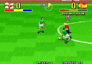 Screenshot of The Ultimate 11: SNK Football Championship (Arcade, 1996 ...