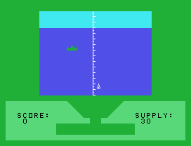 Screenshot of Torpedo Alley (TI-99/4A, 1985) - MobyGames