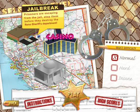 Screenshot of Reno 911 Excessive Force (Browser, 2008) - MobyGames