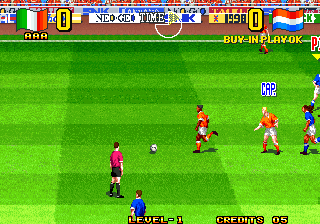 Screenshot of Super Sidekicks 3: The Next Glory (Arcade, 1995) - MobyGames