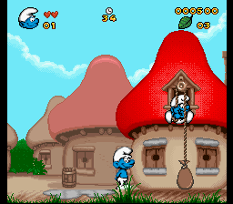Screenshot of The Smurfs (SNES, 1994) - MobyGames