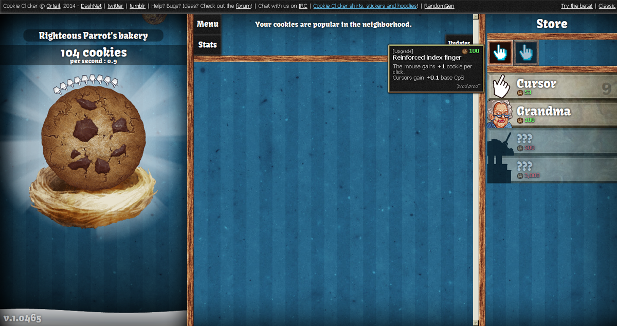 Screenshot of Cookie Clicker (Browser, 2013) - MobyGames