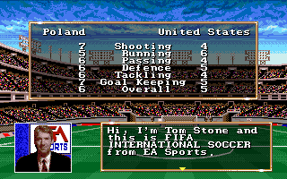 Screenshot of FIFA International Soccer (Amiga, 1993) - MobyGames