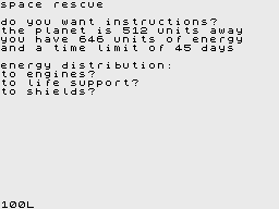 Screenshot of Computer Spacegames (ZX Spectrum, 1982) - MobyGames