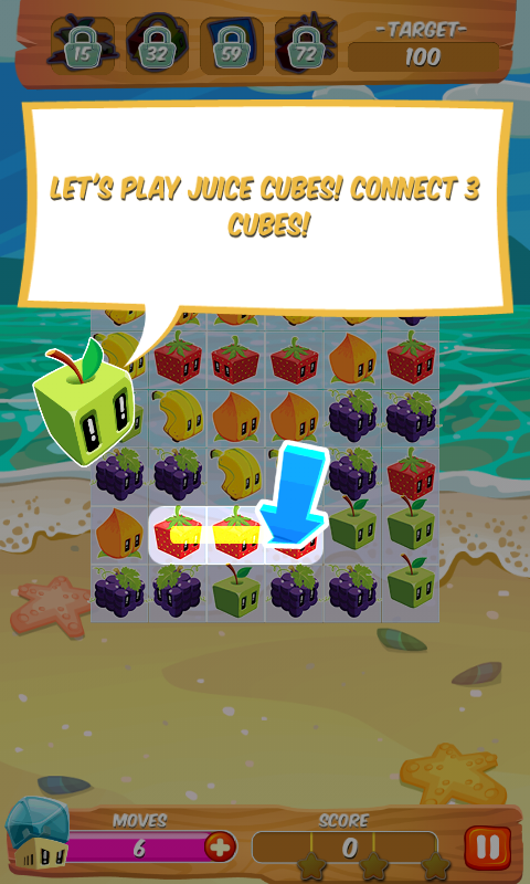 Screenshot of Juice Cubes (Android, 2013) - MobyGames