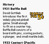 Screenshot of Microsoft Pinball Arcade (Game Boy Color, 2001) - MobyGames