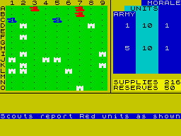 Screenshot of Strategy 1 - Invasion (ZX Spectrum, 1983) - MobyGames