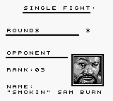 Screenshot of Muhammad Ali Heavyweight Boxing (Game Boy, 1993) - MobyGames