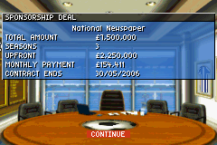 Screenshot of Premier Manager 2003-04 (Game Boy Advance, 2003) - MobyGames