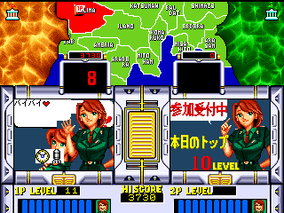 Screenshot of Agress: Missile Daisenryaku (Arcade, 1991) - MobyGames