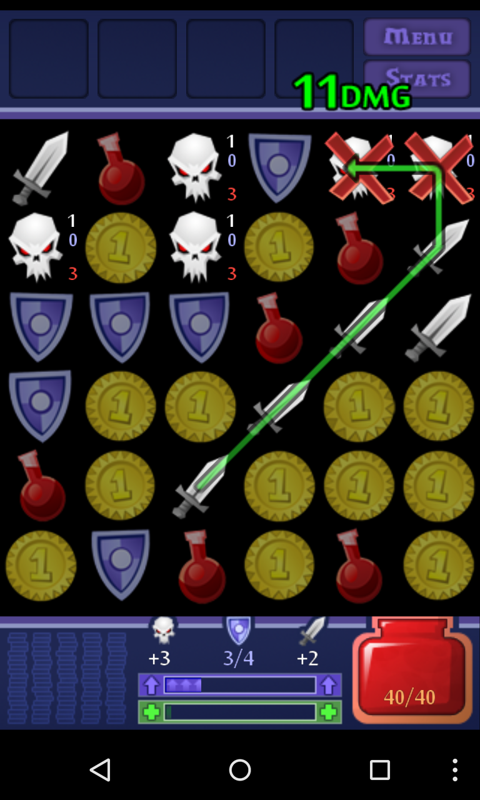 Screenshot of Dungeon Raid (Android, 2010) - MobyGames