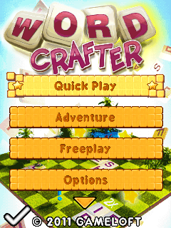 Screenshot of WordCrafter (J2ME, 2011) - MobyGames