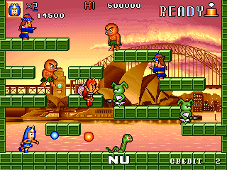 Screenshot of Fancy World: Earth of Crisis (Arcade, 1996) - MobyGames