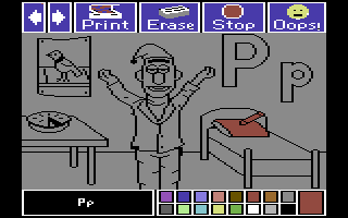 Screenshot of The Sesame Street Crayon: Letters For You (Commodore 64 ...