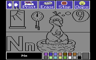Screenshot of The Sesame Street Crayon: Letters For You (Commodore 64 ...