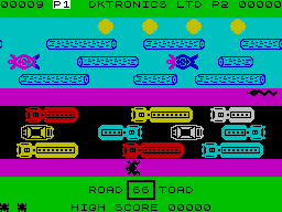 Screenshot of Road Toad (ZX Spectrum, 1983) - MobyGames