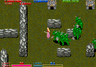 Screenshot of Dark Adventure (Arcade, 1987) - MobyGames