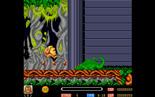 Screenshot of Toki (Amiga, 1989) - MobyGames