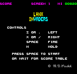 Lynx Invaders (1983) - MobyGames