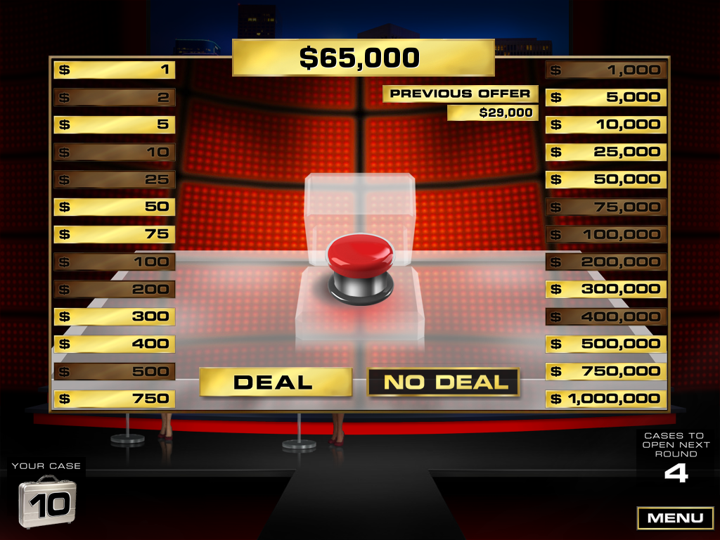 Screenshot of Deal or No Deal (Windows, 2011) - MobyGames