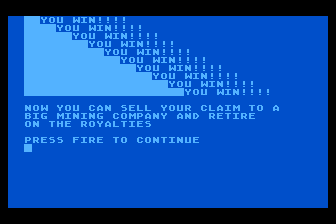 Screenshot of Miner (Atari 8-bit, 1980) - MobyGames