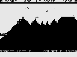 Screenshot of Combat Flight (ZX81, 1982) - MobyGames