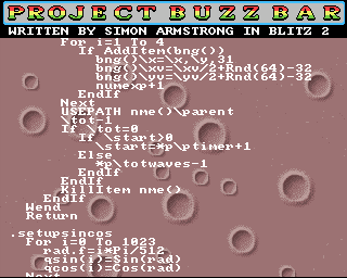 Project Buzz Bar (1992) - MobyGames