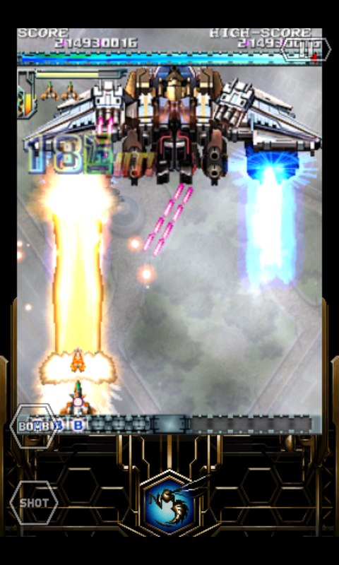 Screenshot of DoDonPachi Resurrection (Android, 2010) - MobyGames