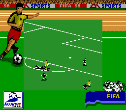 Screenshot of FIFA: Road to World Cup 98 (Game Boy, 1997) - MobyGames