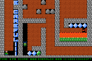 Screenshot of Emerald Mine II (Amiga, 1988) - MobyGames