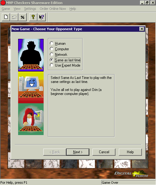 Screenshot of MVP Checkers (Windows, 1998) - MobyGames