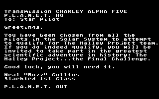 Screenshot of The Halley Project: A Mission In Our Solar System (Atari ...
