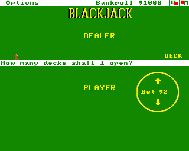 Screenshot of Video Vegas (Amiga, 1985) - MobyGames