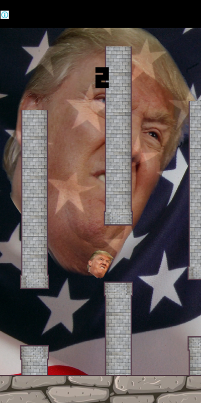 Screenshot of Flappy Trump (Android, 2017) - MobyGames