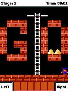 Screenshot of Lode Runner (J2ME, 1983) - MobyGames