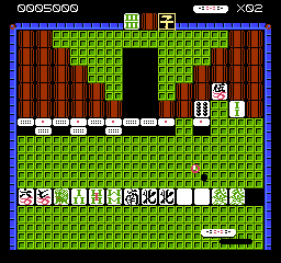 Screenshot of Mahjong Block Jongbou (NES, 1987) - MobyGames