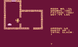 Screenshot of Dunjonquest: Hellfire Warrior (Atari 8-bit, 1980) - MobyGames
