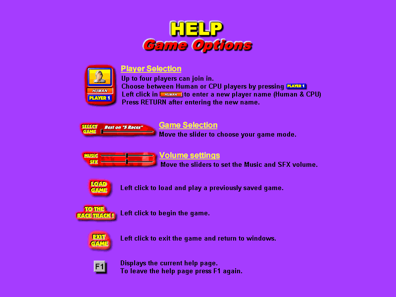 Screenshot of Arcade Horse Racing (Windows, 1998) - MobyGames