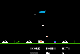 Screenshot of Bomber Attack (Apple II, 1982) - MobyGames