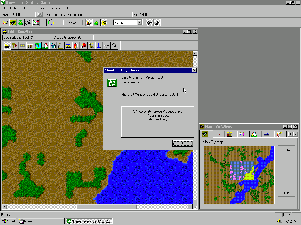 Screenshot of SimCity Classic (Windows, 1992) - MobyGames
