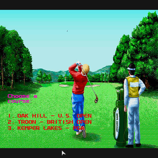 Screenshot of Jack Nicklaus presents The Major Championship Courses of 1989 (Sharp X68000, 1989 ...